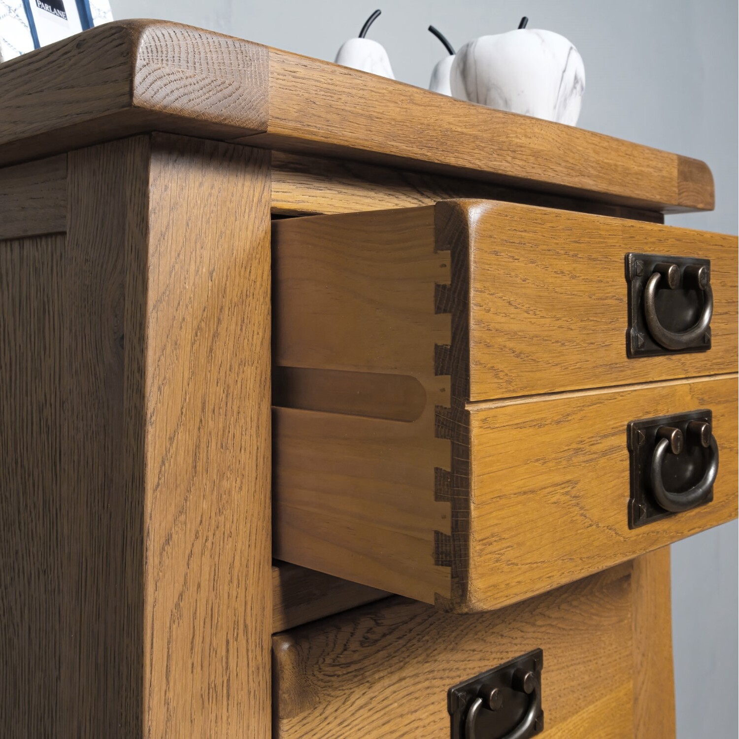 Painted Oak Wooden 2 Drawer Hall Console Table