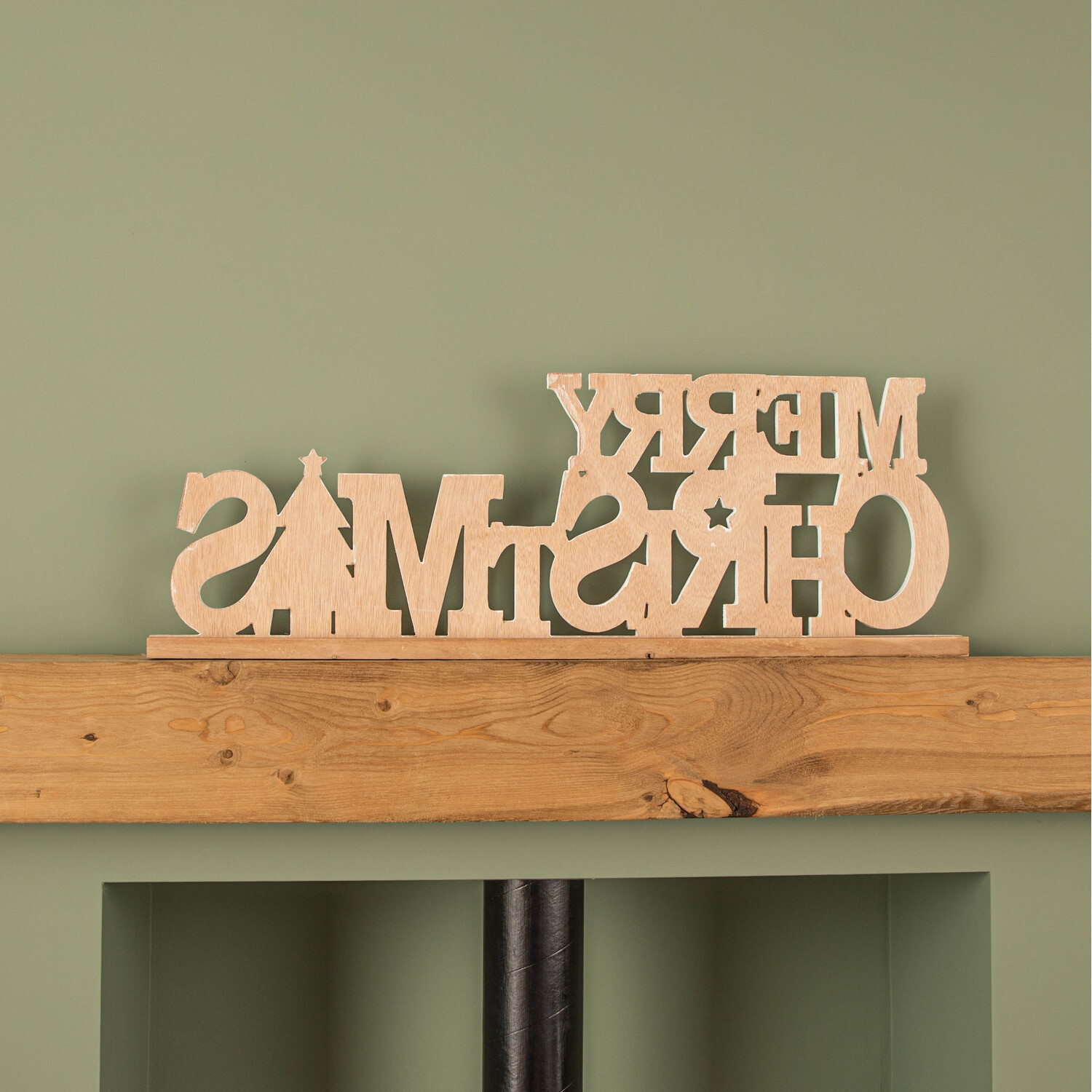 Wooden Merry Christmas Table Top Sign