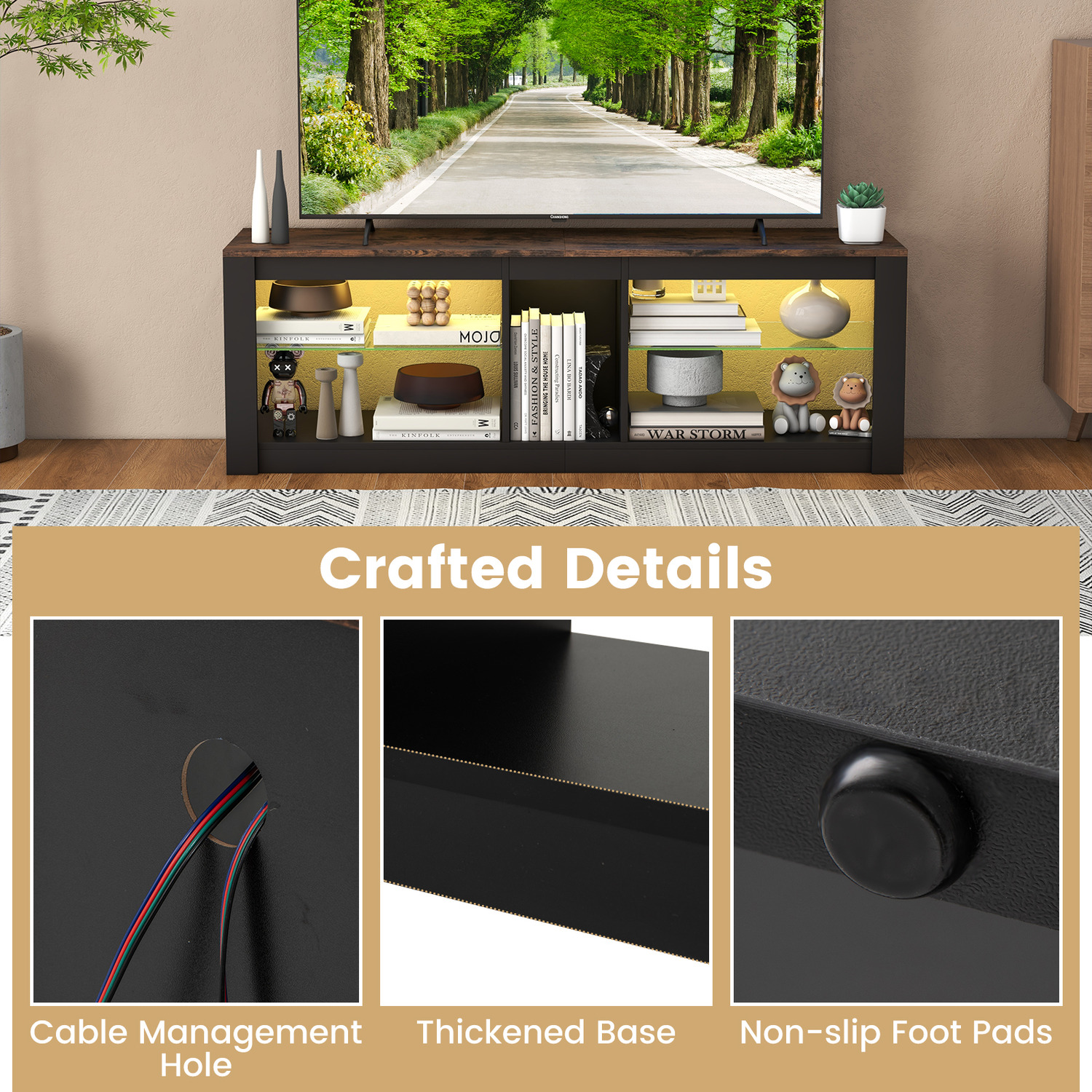 TV Stand with LED Light