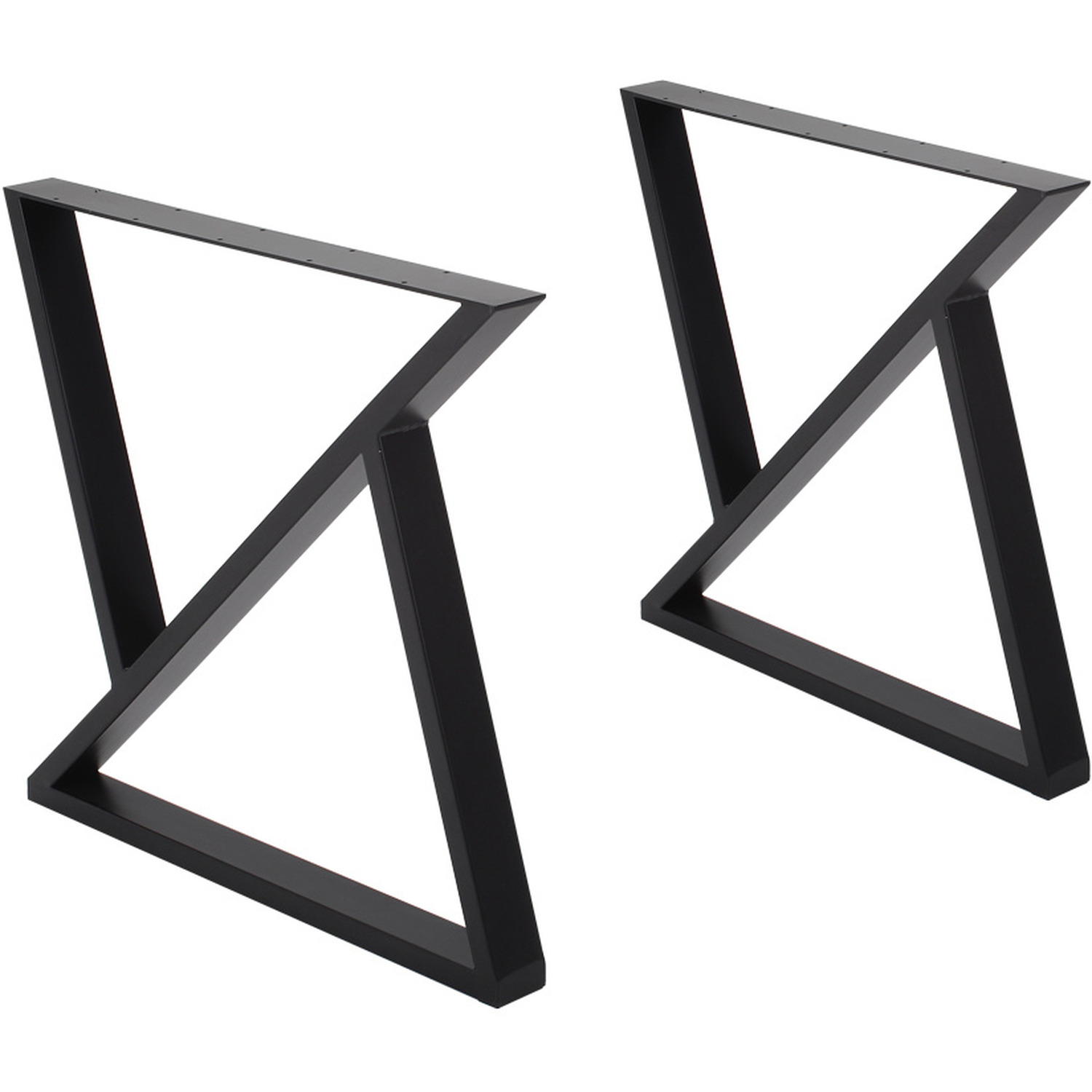Set of 2 Metal Double-Triangle Table Legs