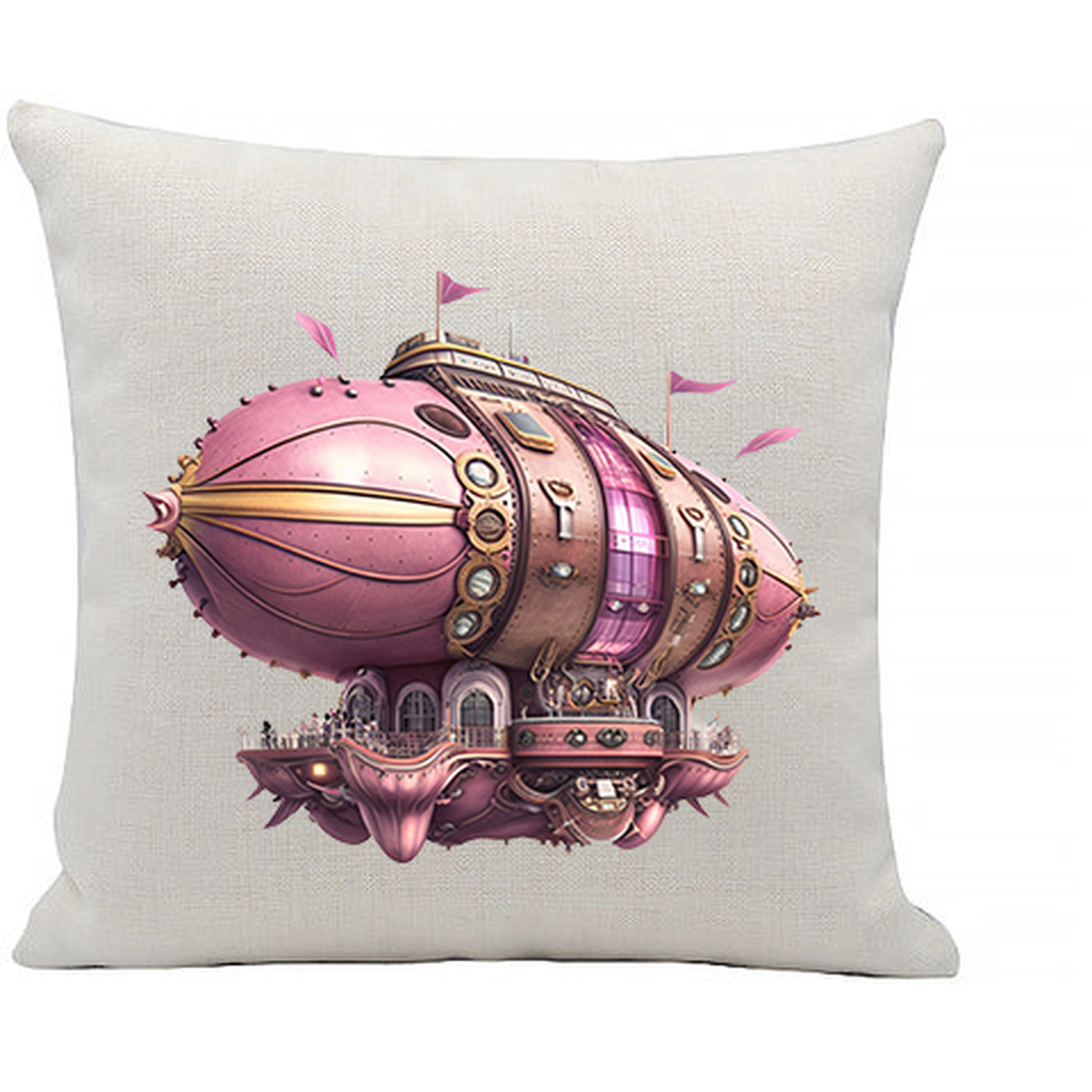 Steampunk Linen Cushion