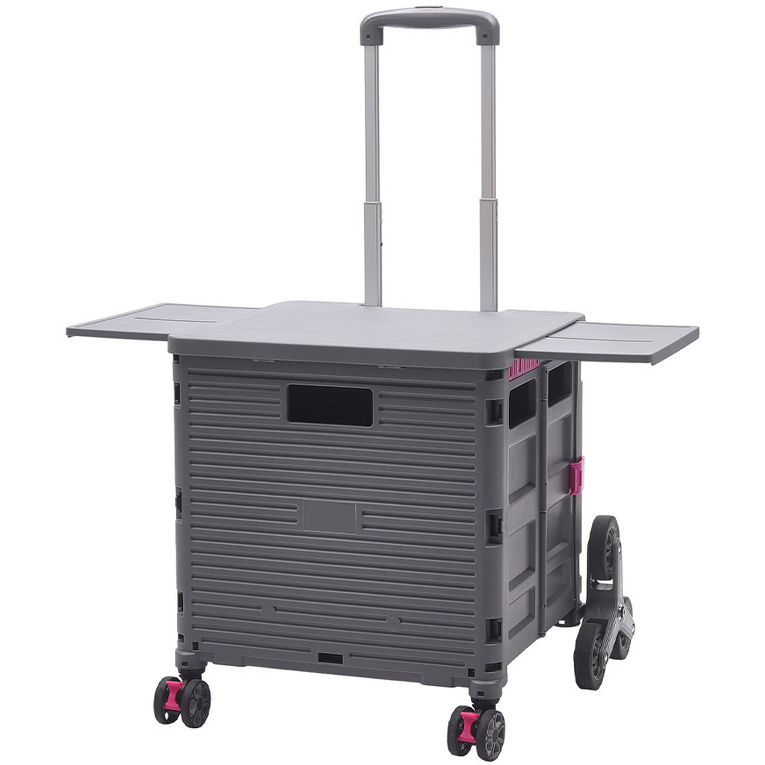 Folding Stair Climbing Shopping Trolley with Magnetic Lid and Tiltable ...