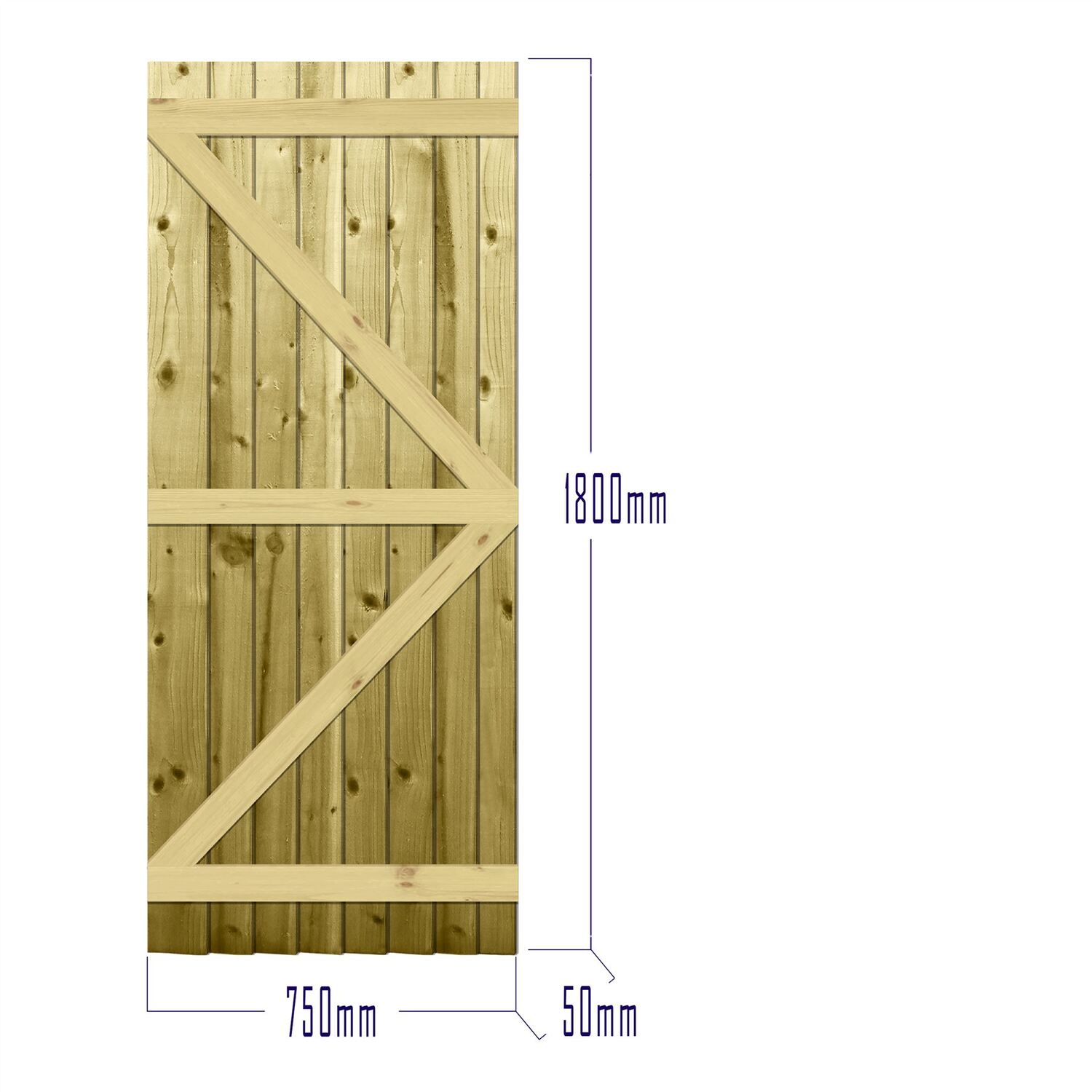 Overlapped Feather Edge Pathway Semi-Braced Flat Top Pedestrian Garden Gate