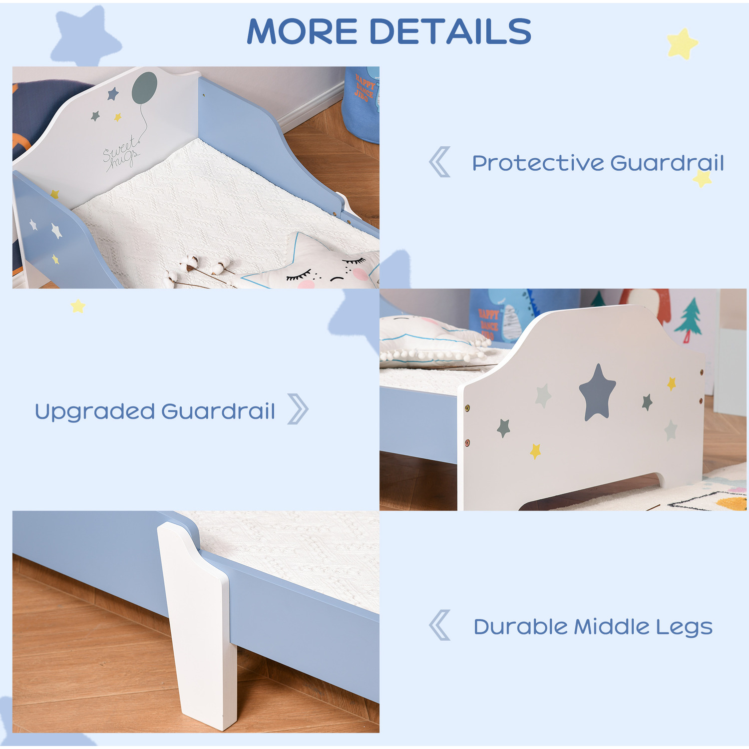 Kids Star Balloon Single Bed Frame