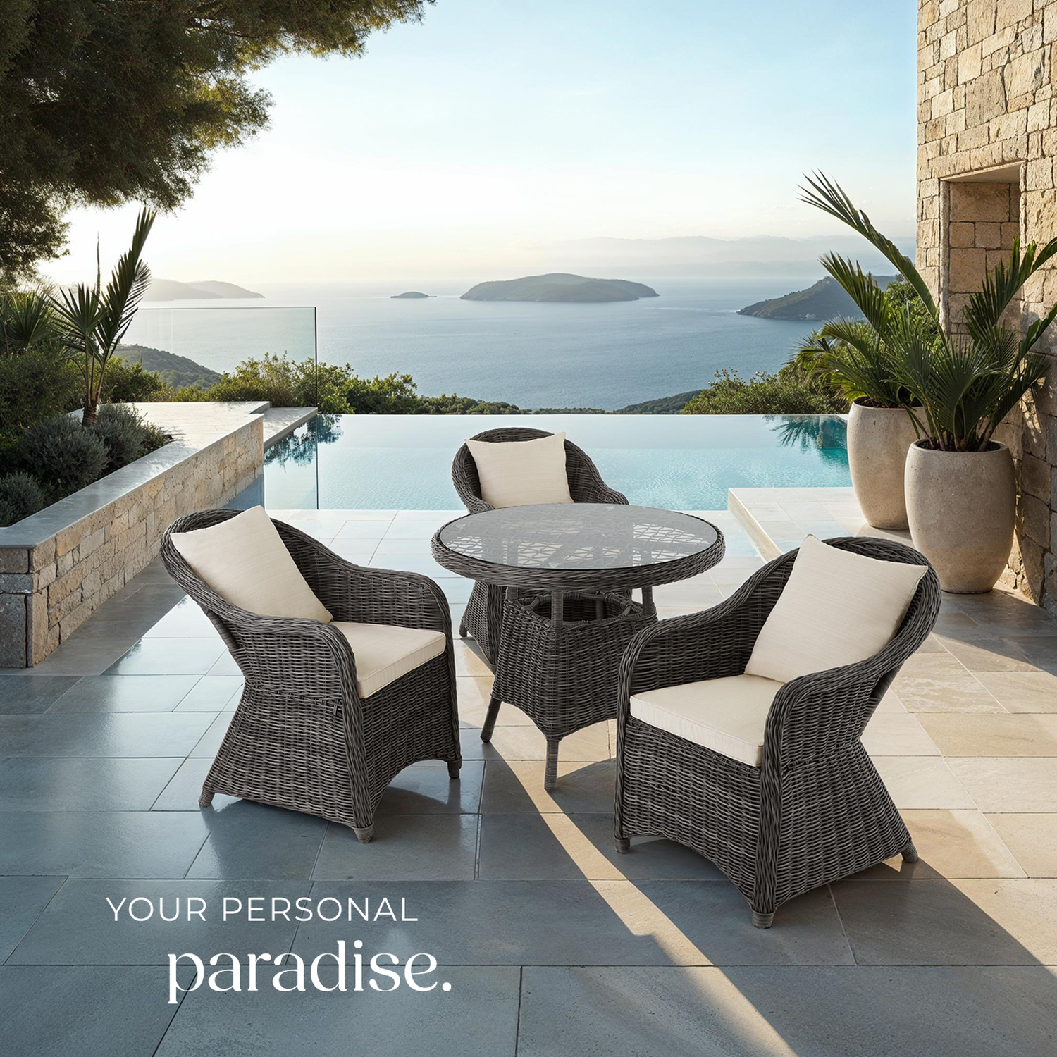 Zurich Rattan Garden Bistro Set