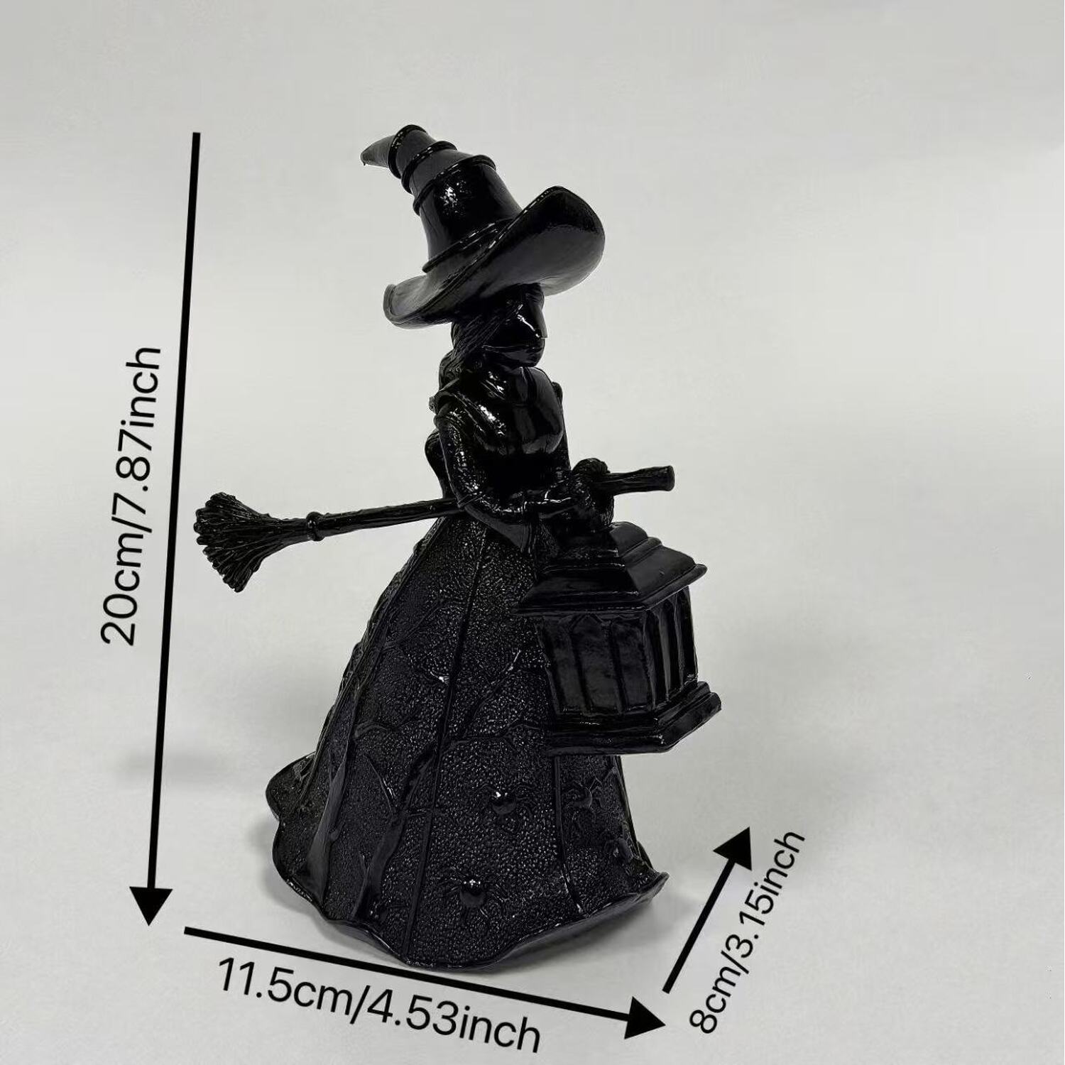 Halloween Witch Resin Statue Lamp
