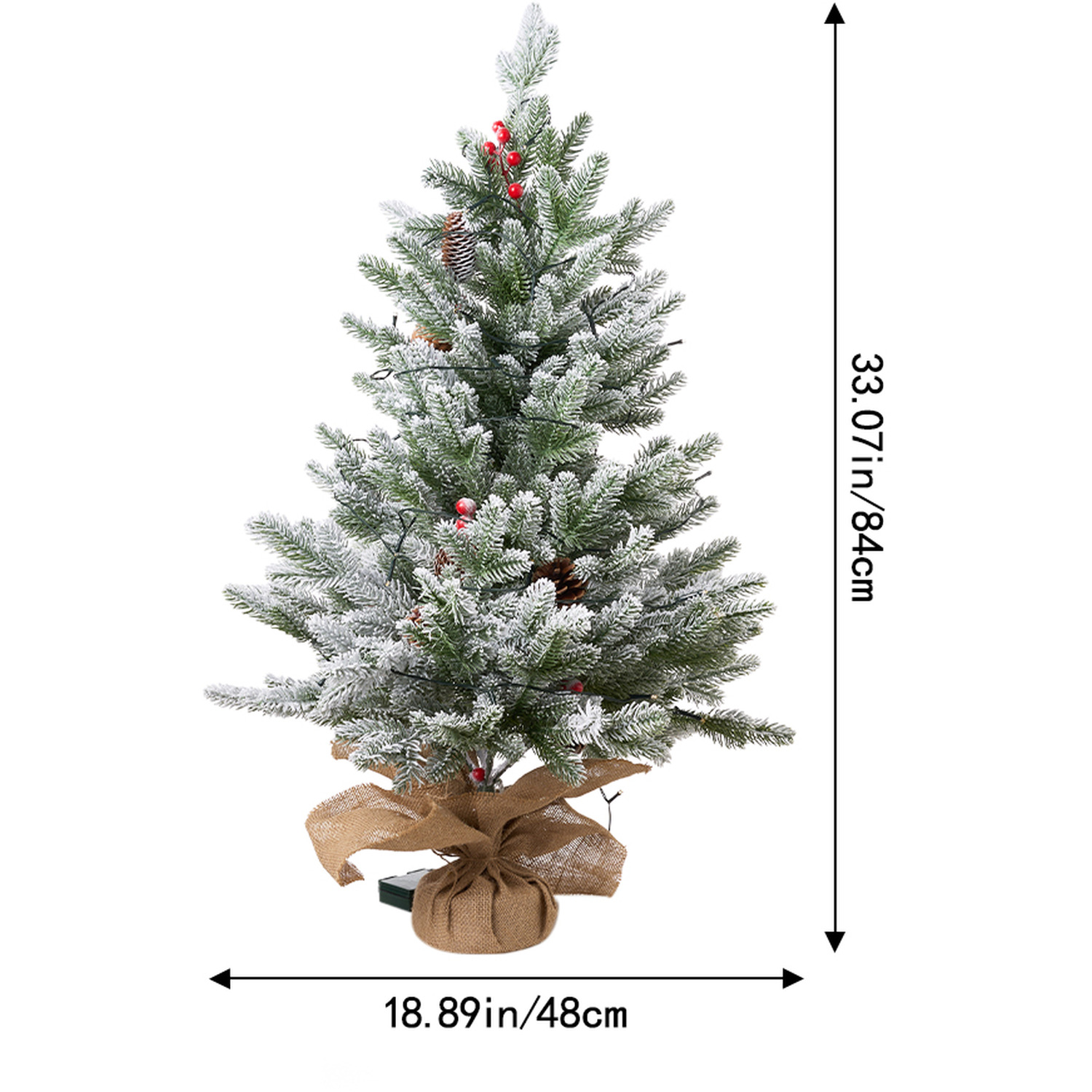 Lifeideas Pre-Lit Mini Christmas Tree 48*84cm
