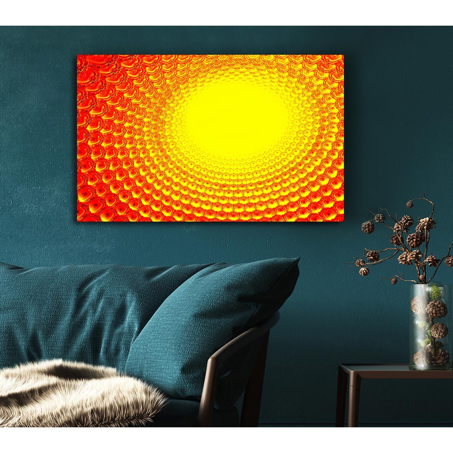 Rays Of The Golden Sun Canvas Print Wall Art