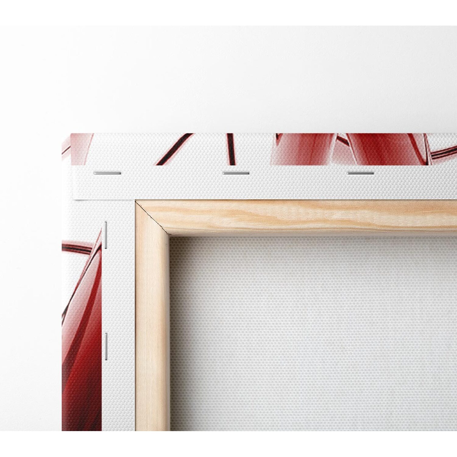 Two Sides Red Canvas Print Wall Art
