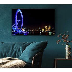 London Eye Blue Uk Canvas Print Wall Art