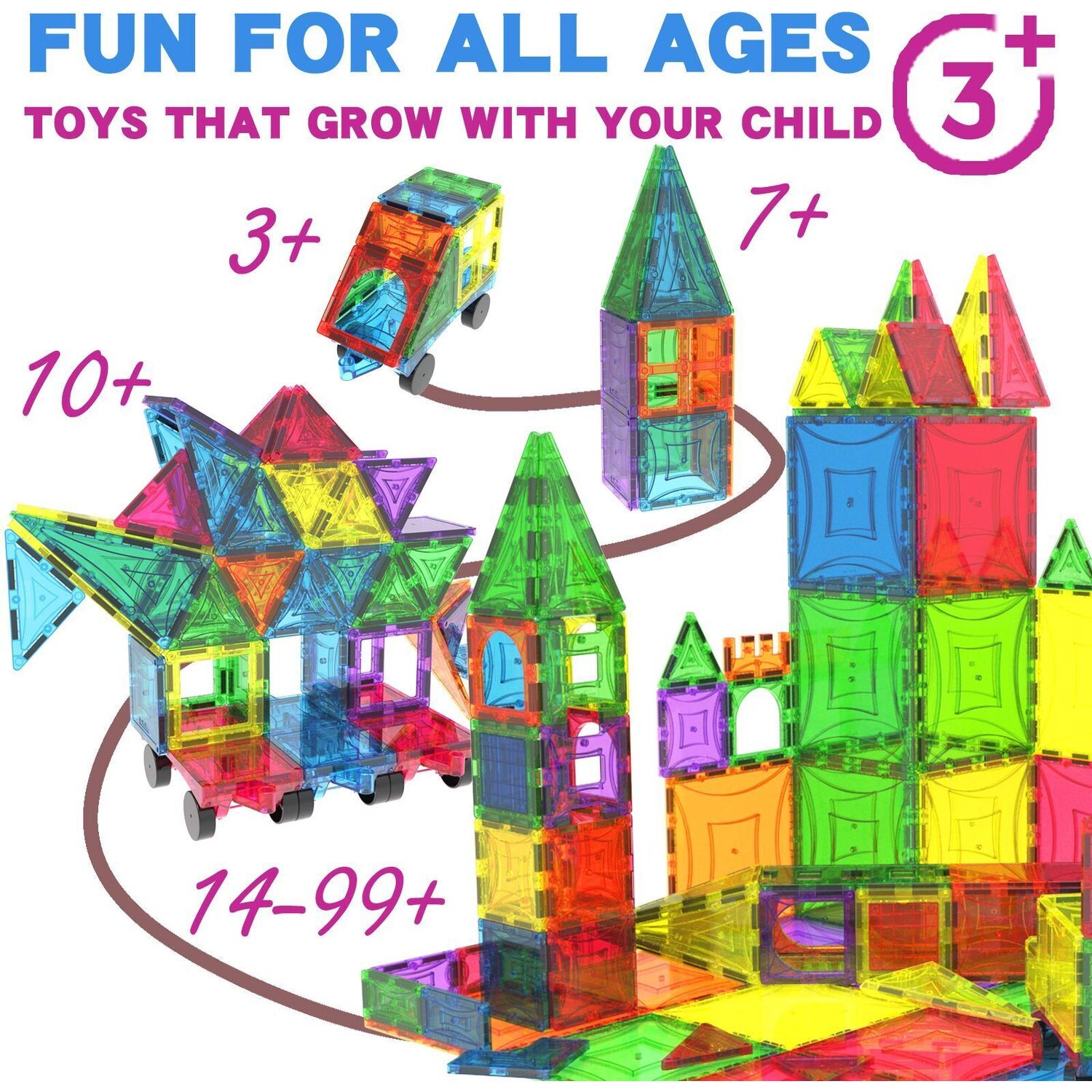 Magnet Tiles Magna Building Magnetic toy Storage Container