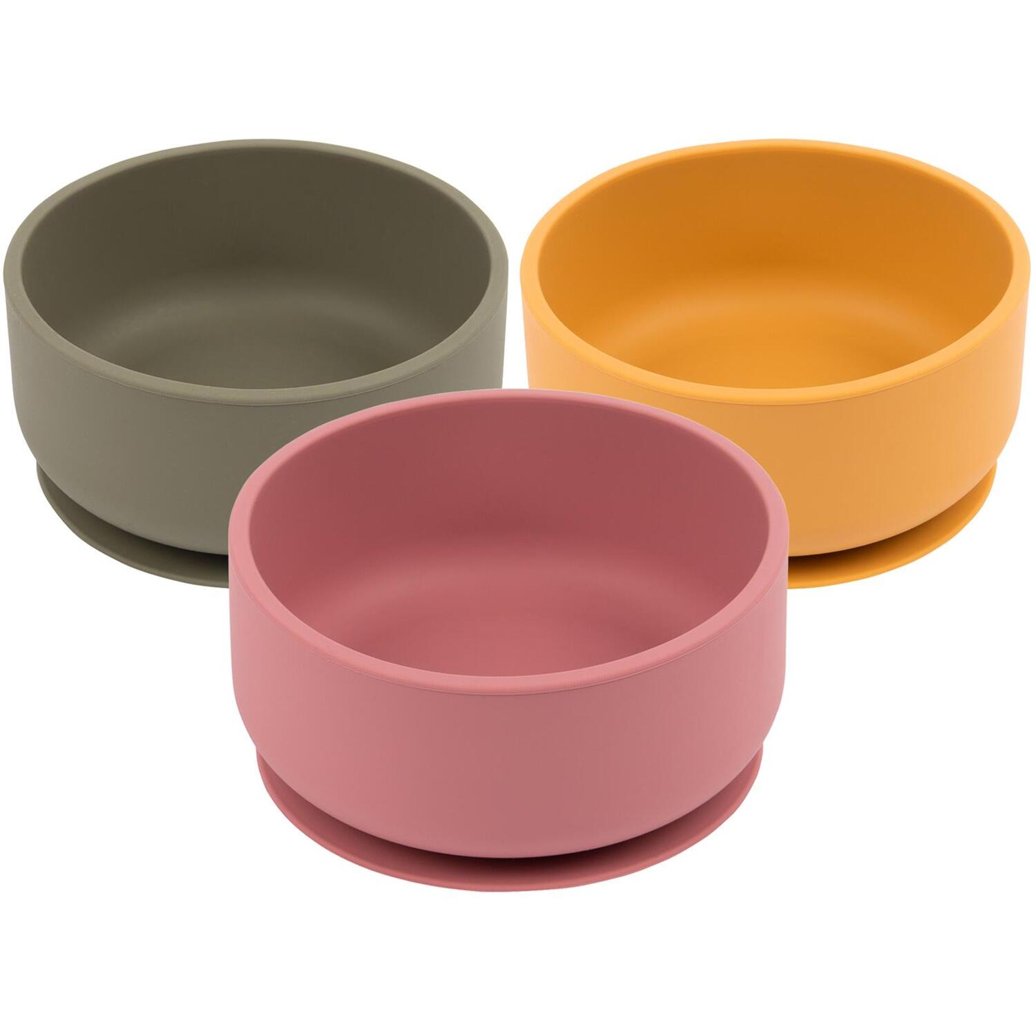 Baby Silicone Suction Bowl Set Multicolour 3pc