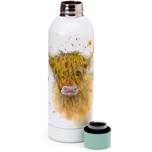 Highland Coo Cow Insulated Stainless Steel Drinks Bottle 530ml