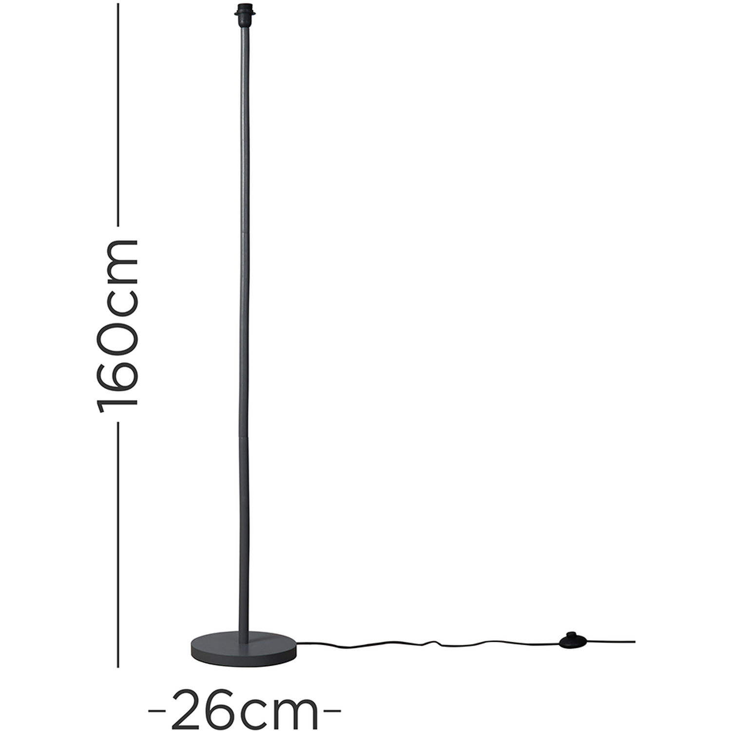 Modern Scandi Floor Lamp In Light Grey Wooden Base