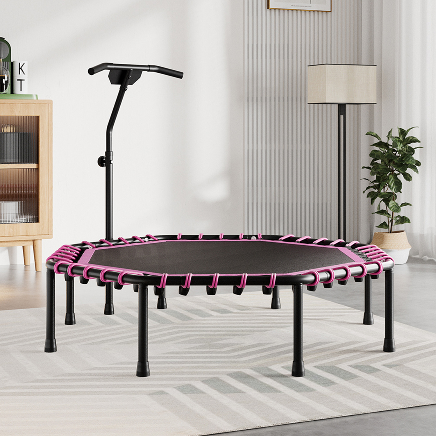 51 Inch Octagon Trampoline with Adjustable T-Handles