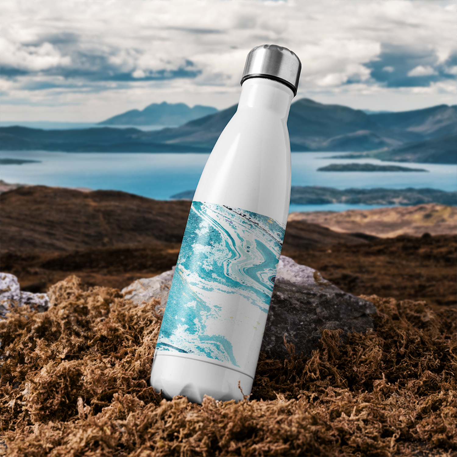 Blue Marble Stainless Steel Bottle