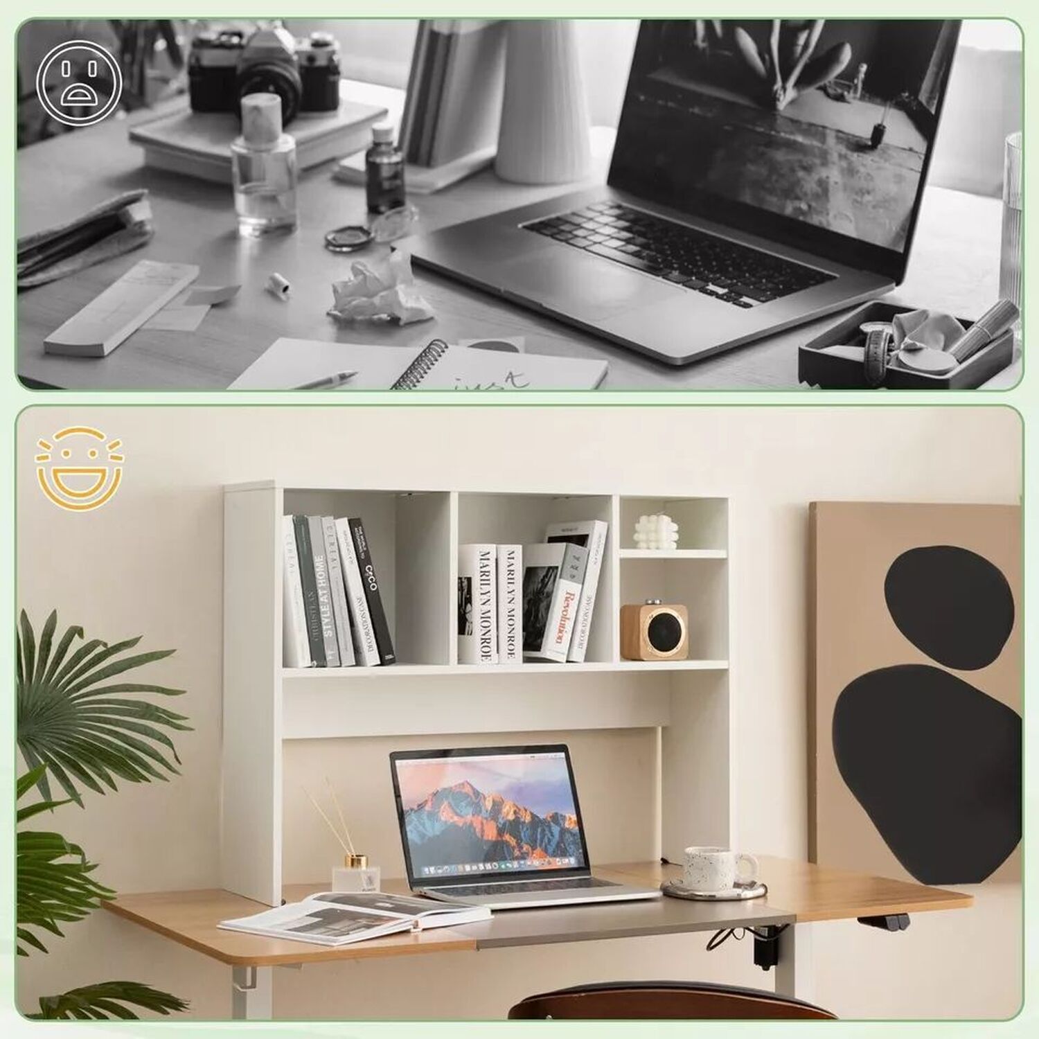 Computer Desktop Bookcase Countertop