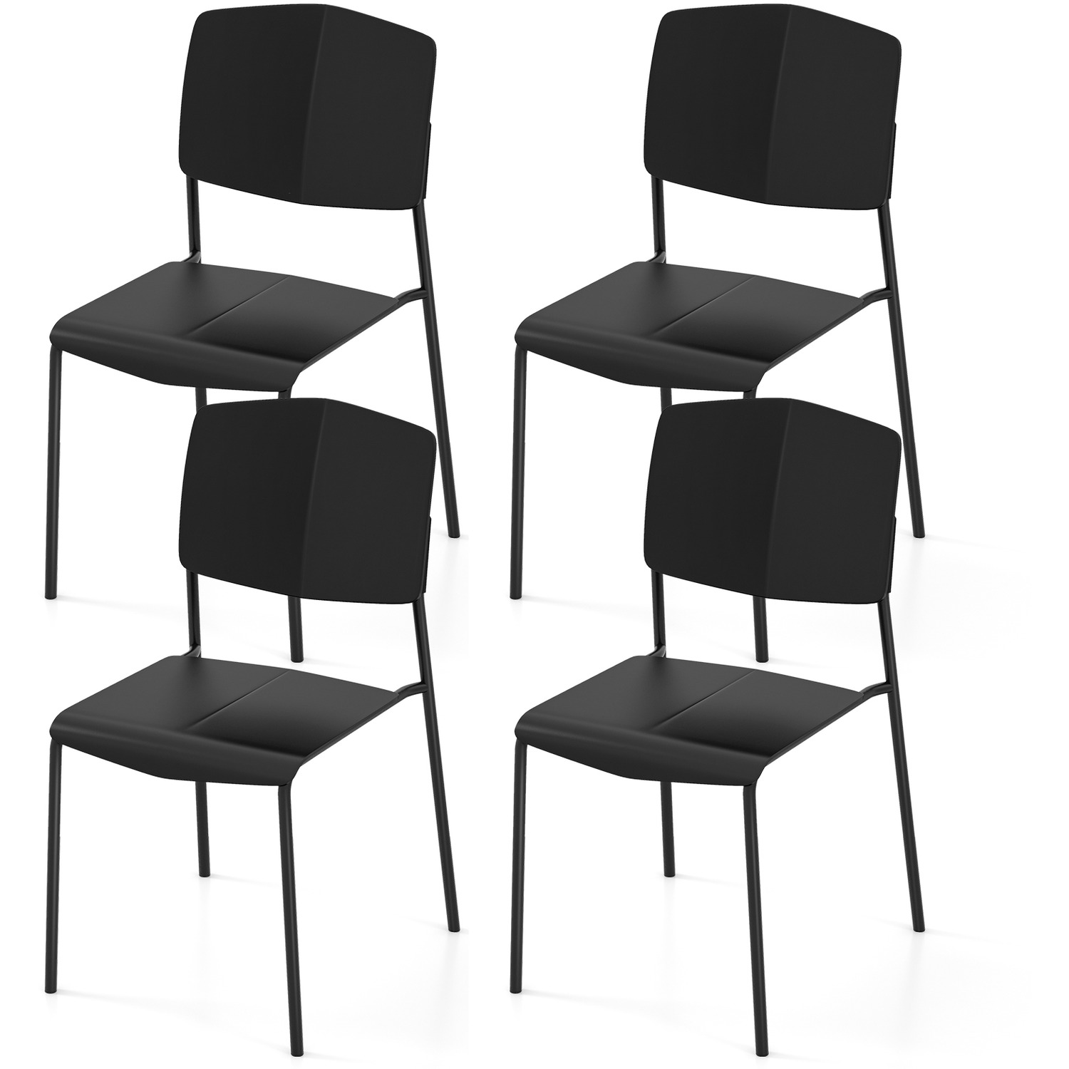 Armless Side Chairs Set of 4