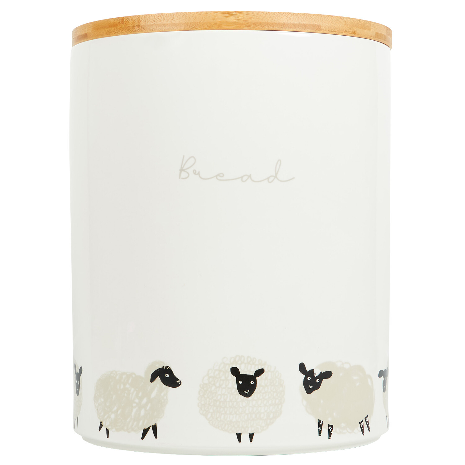 Highland Flock Bread Canister with Bamboo Lid