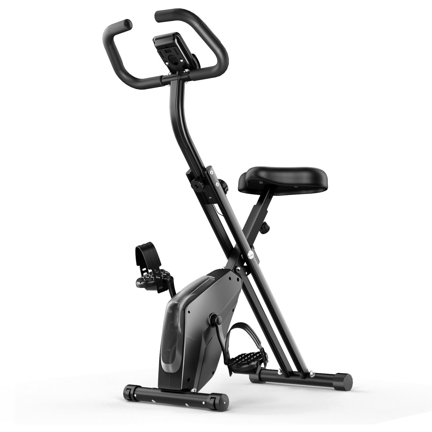 Foldable Magnetic Resistance Exercise Bike with LCD Display