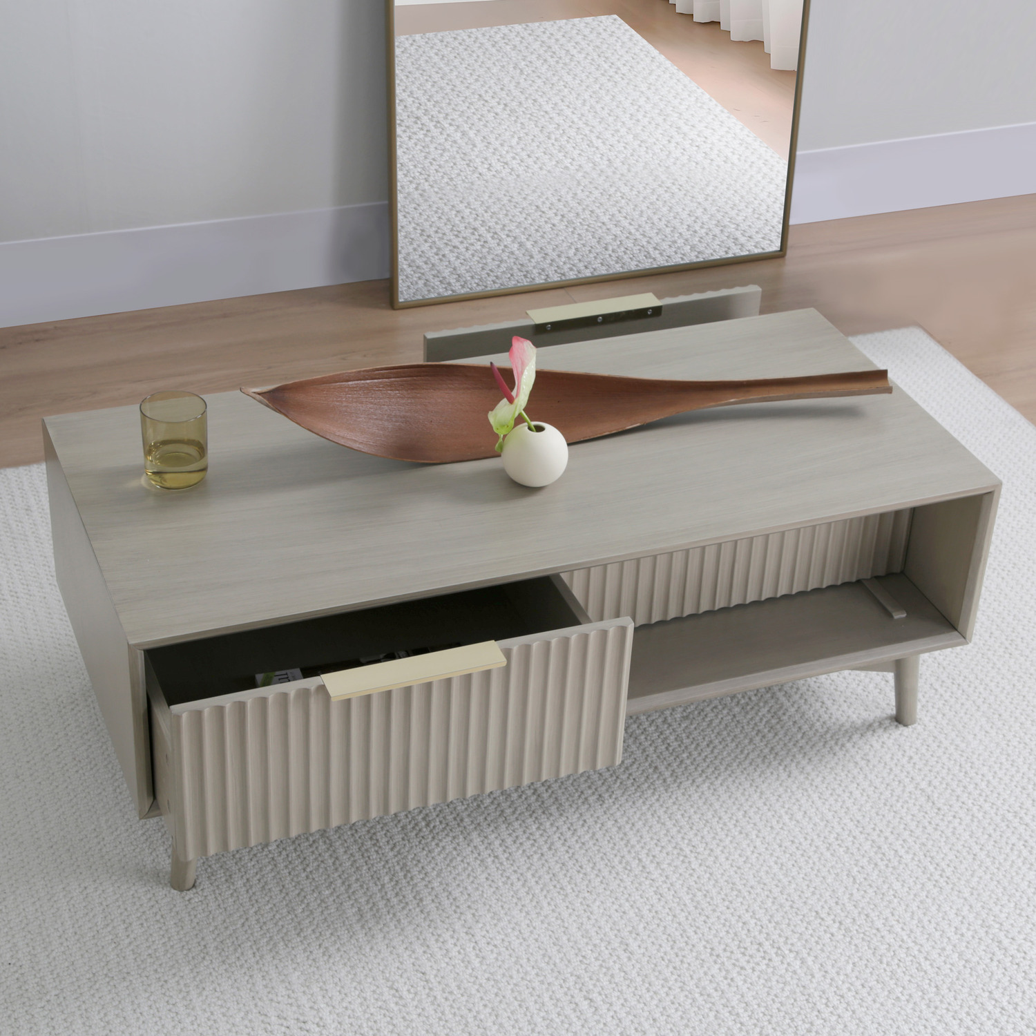 Monza - Coffee Table with Fluted Drawers