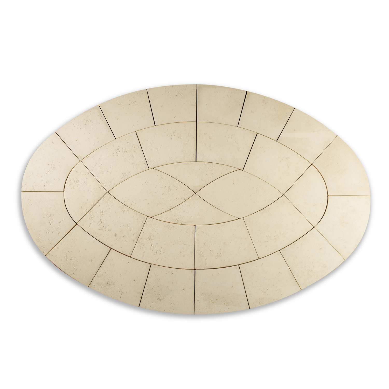 Baroque Oval Paving Kit Limestone