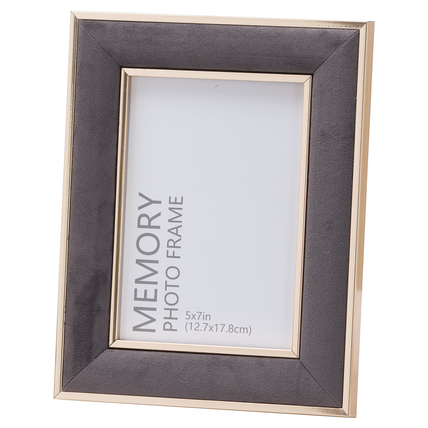 Grey Velvet With Gold 5X7 Frame - Glamorous Frame
