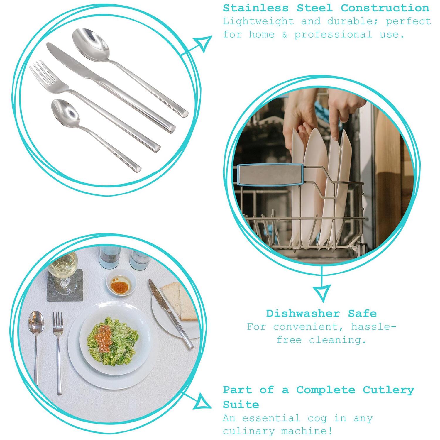 Tondo Stainless Steel Dessert Spoons - 21cm