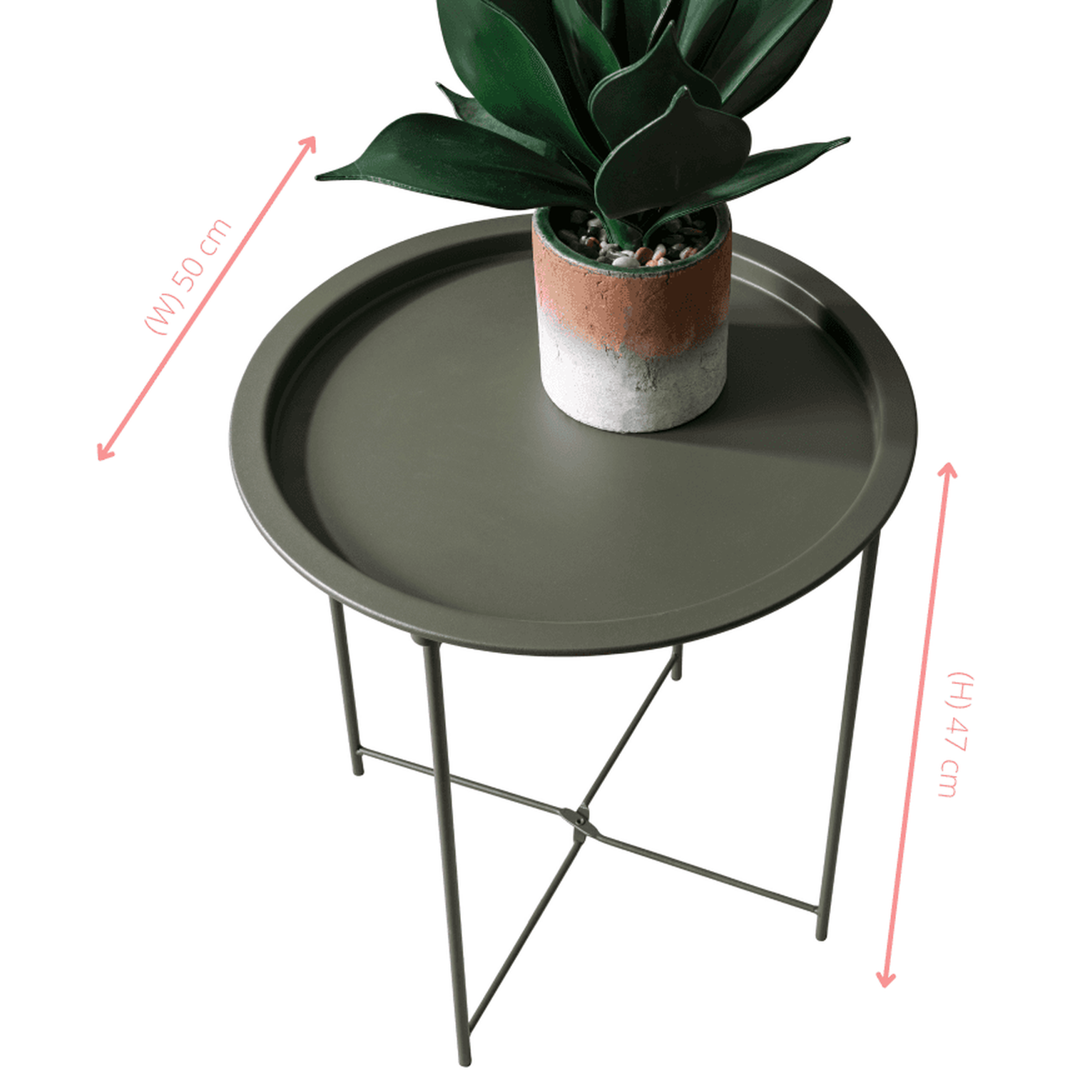 Solid Metal Side Table