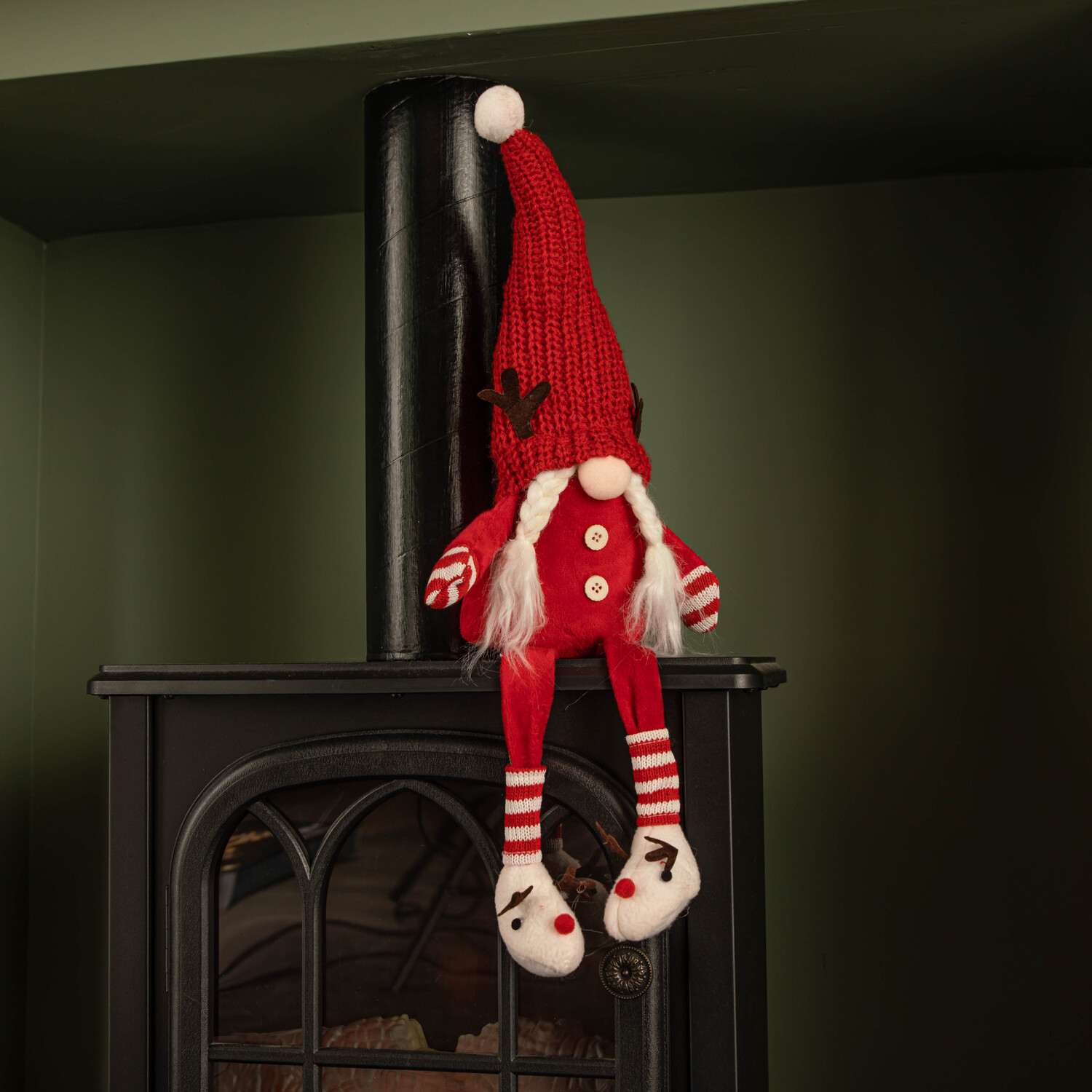 Mrs Claus Sitting Christmas Gonk with Dangly Legs