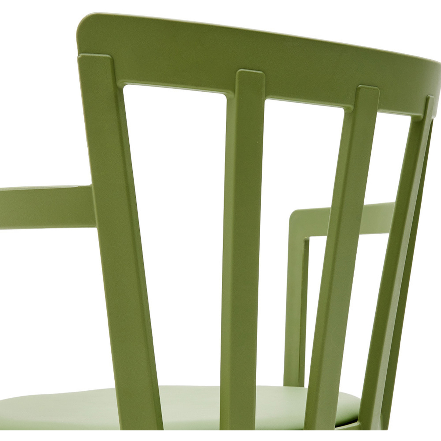 Set of 4 PP Dining Chairs with PU Leather Padded and Armrest
