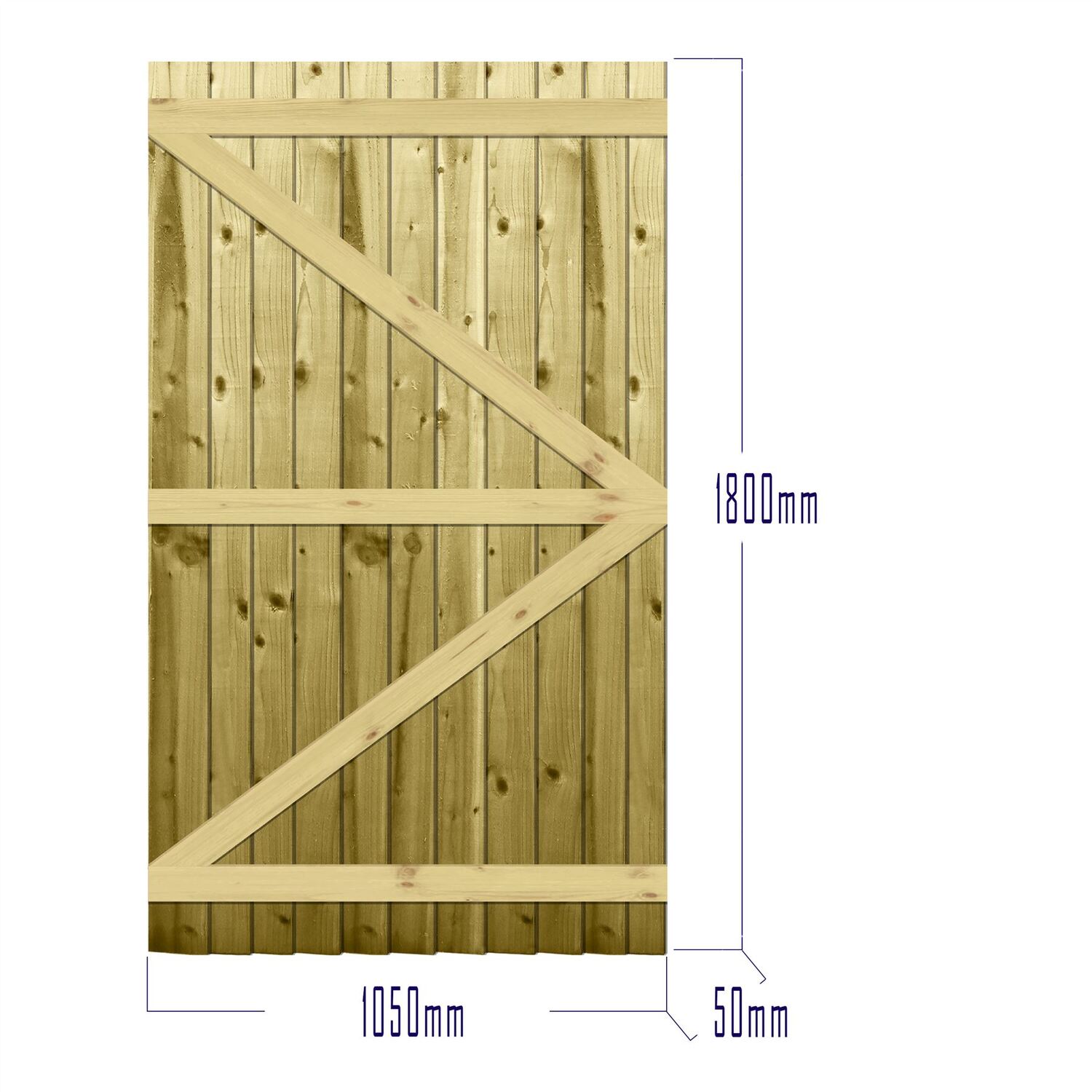 Overlapped Feather Edge Pathway Semi-Braced Flat Top Pedestrian Garden Gate