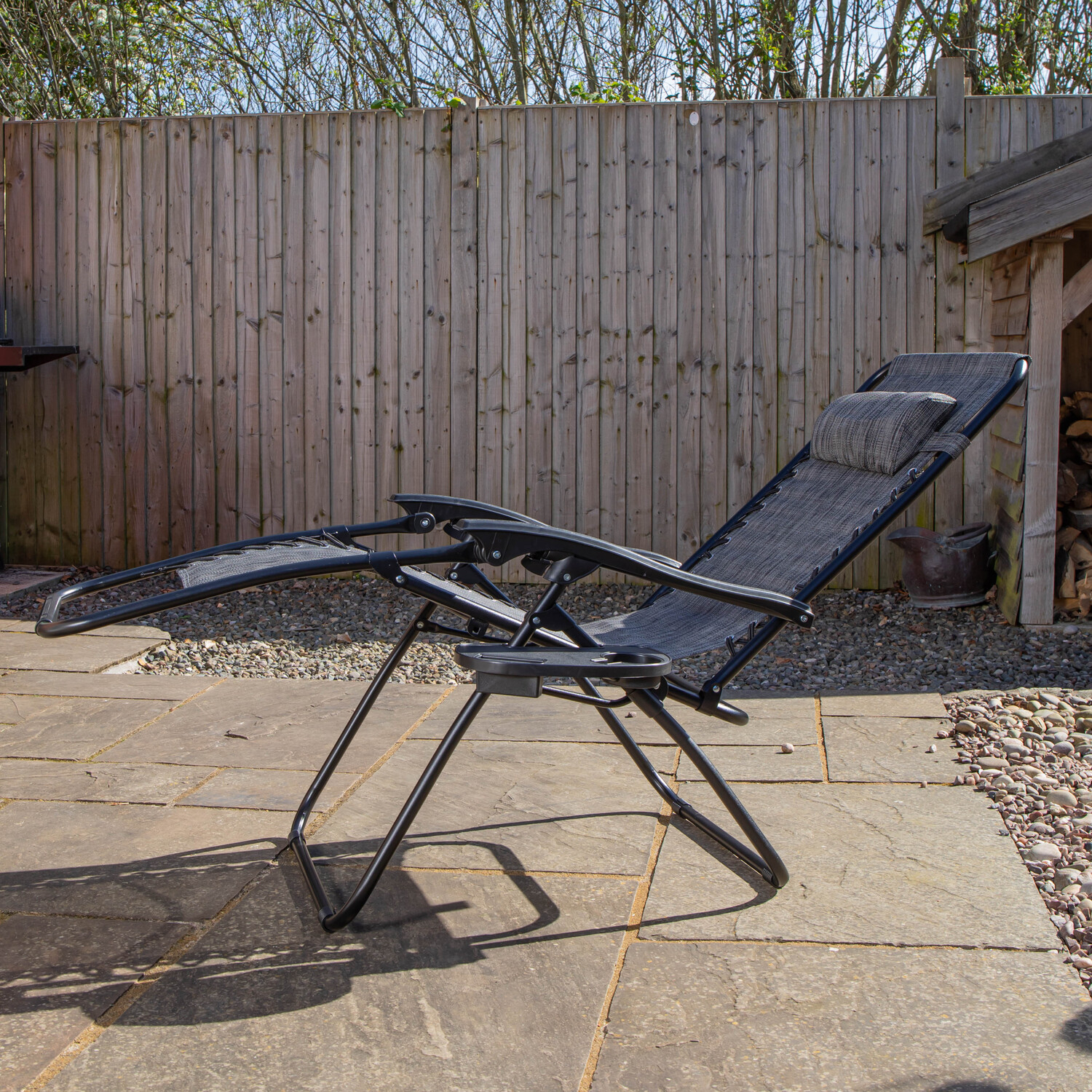 Multi Position Garden Zero Gravity Relaxer Chair Sun Lounger
