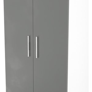 Contrast Ready Assembled 2 Door 2 Drawer Wardrobe