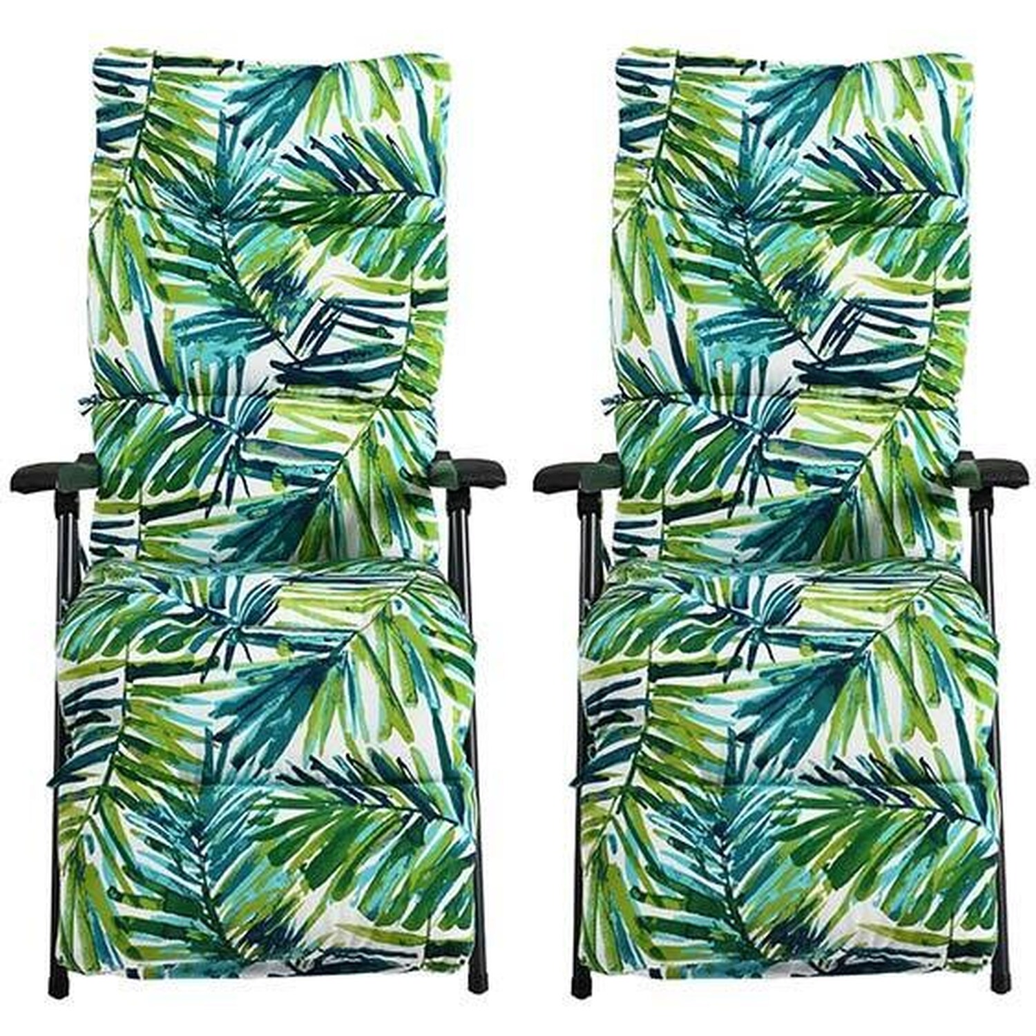 Hadleigh Leaf Pattern Recliner Lounger Chair in Green