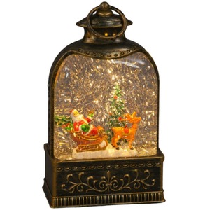 SnowTime Water Lantern with Santa LEDs