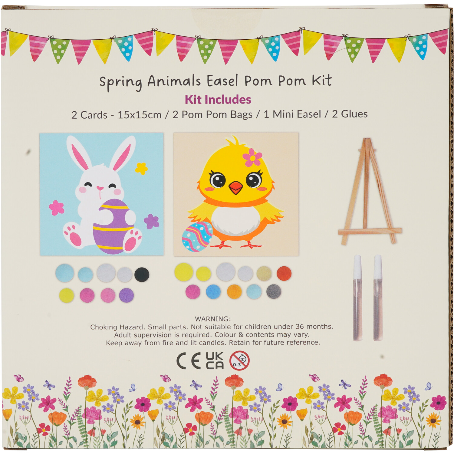 Spring Animals Easel Pom Pom Kit
