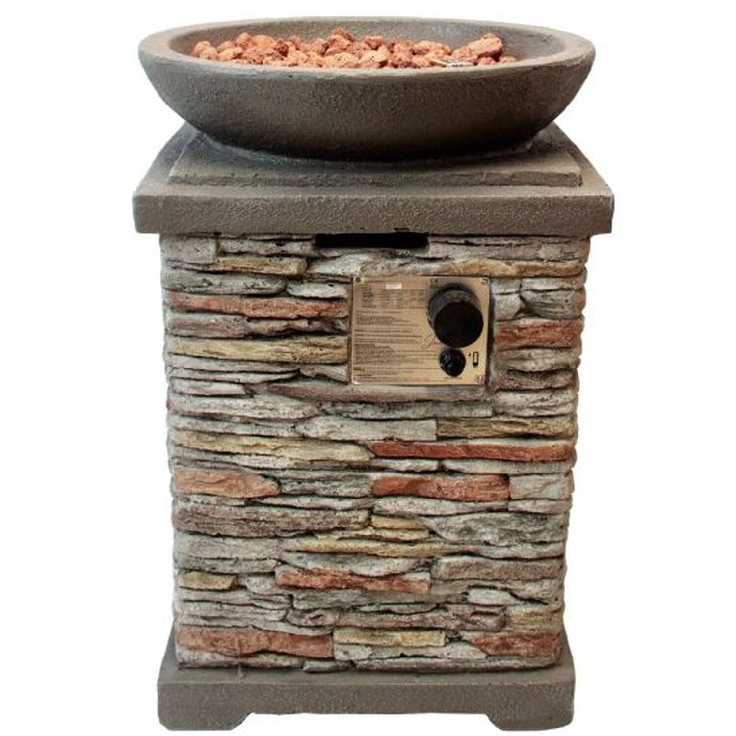 Stone Gas Fire Pit Heater