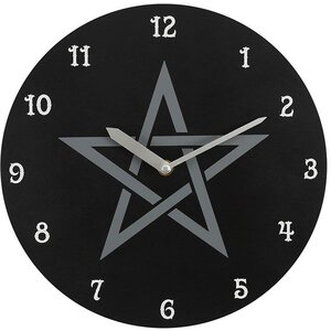 Black Pentagram Wall Clock