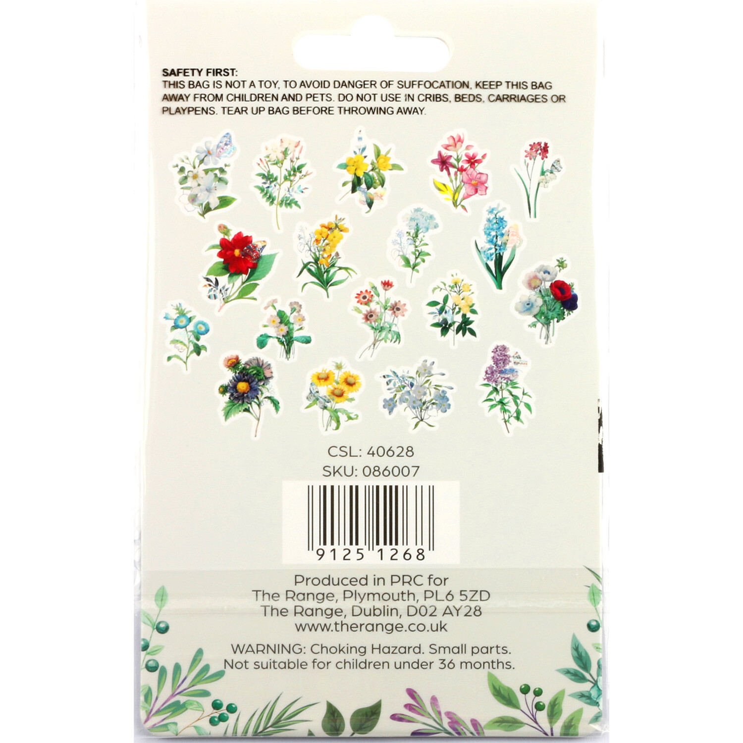 Floral Foiled Transparent Stickers