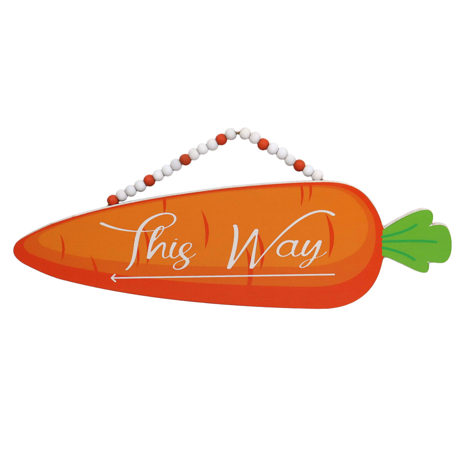 This Way Carrot Hanging Sign