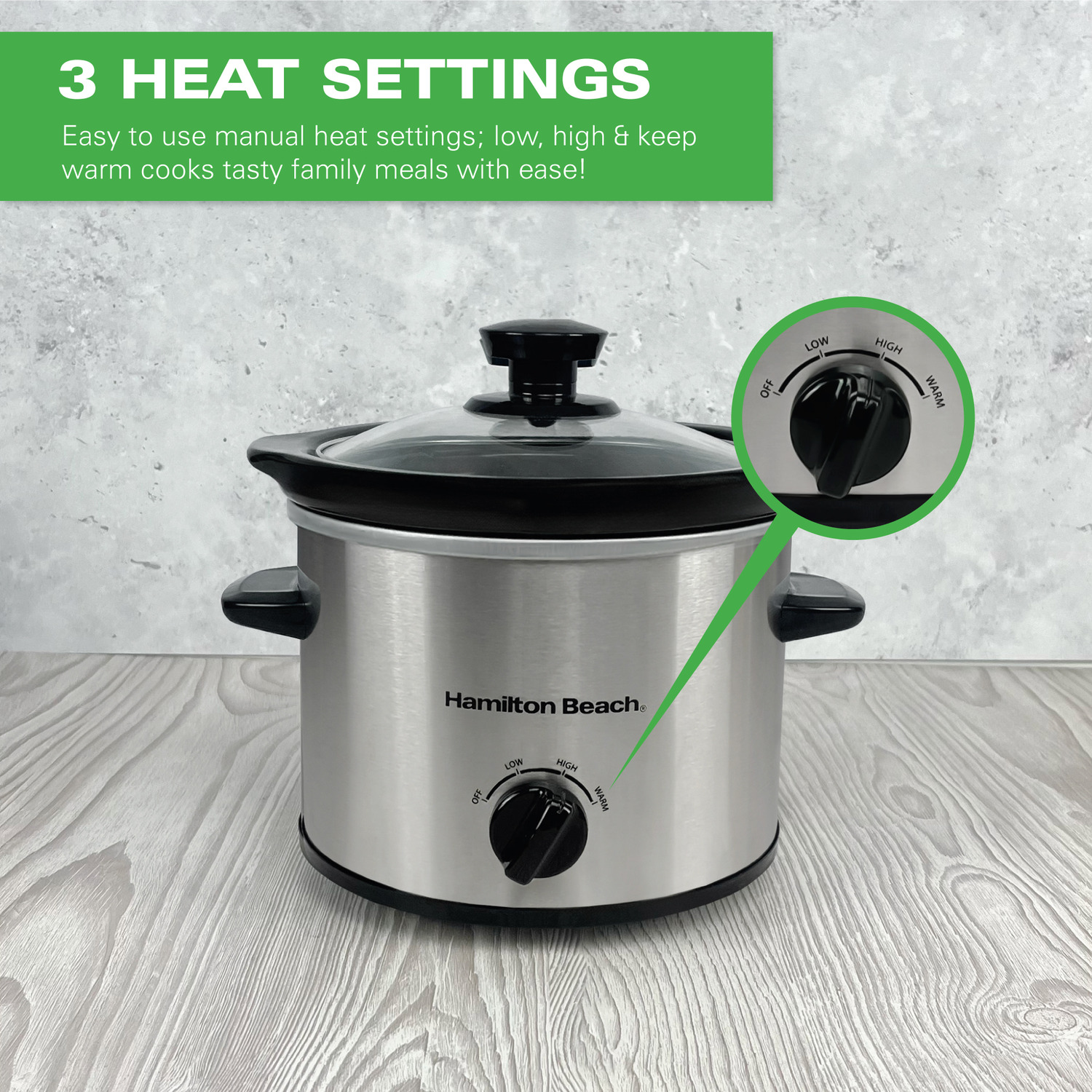 Hamilton Beach 1.8L Silver Slow Cooker