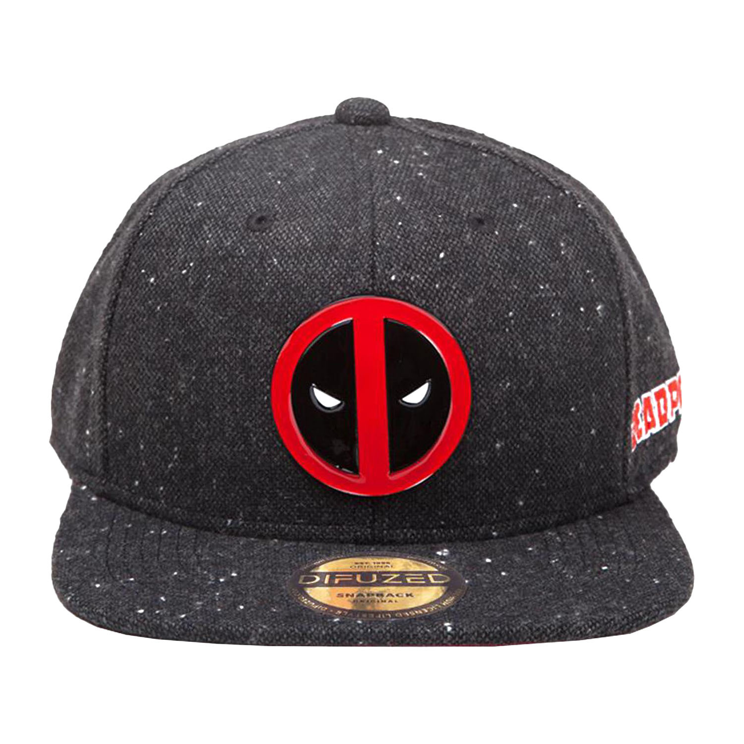 MARVEL COMICS Deadpool Metal Badge Logo Snapback Baseball Cap - SB097580DEA