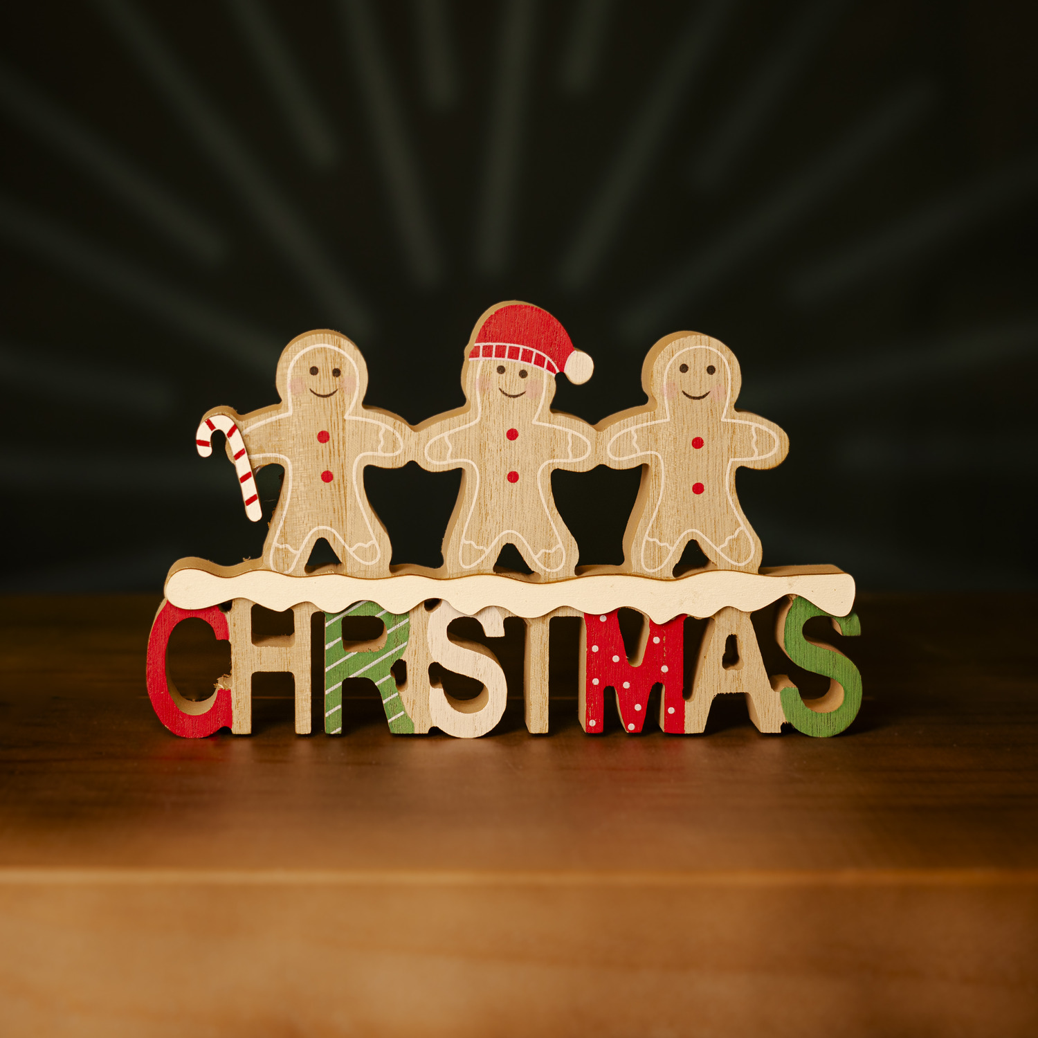 Christmas Wooden Gingerbread Sign
