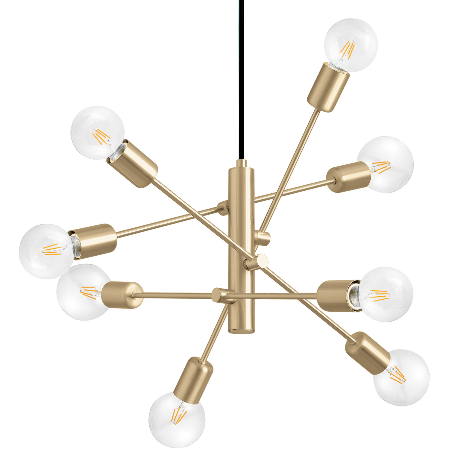 EGLO Gradoli 1 Brushed Brass Starburst Pendant Light
