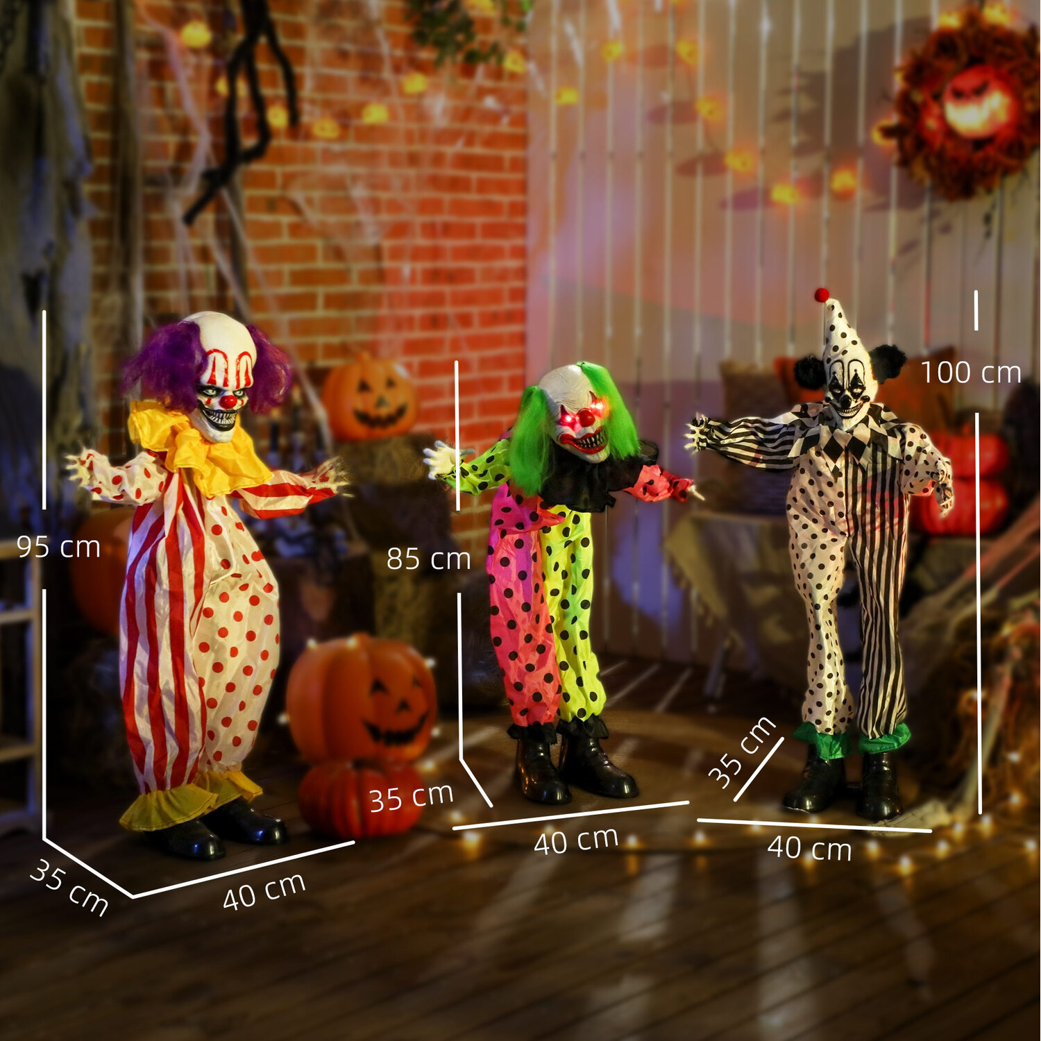 Outsunny Stackable Animated Halloween Decorations