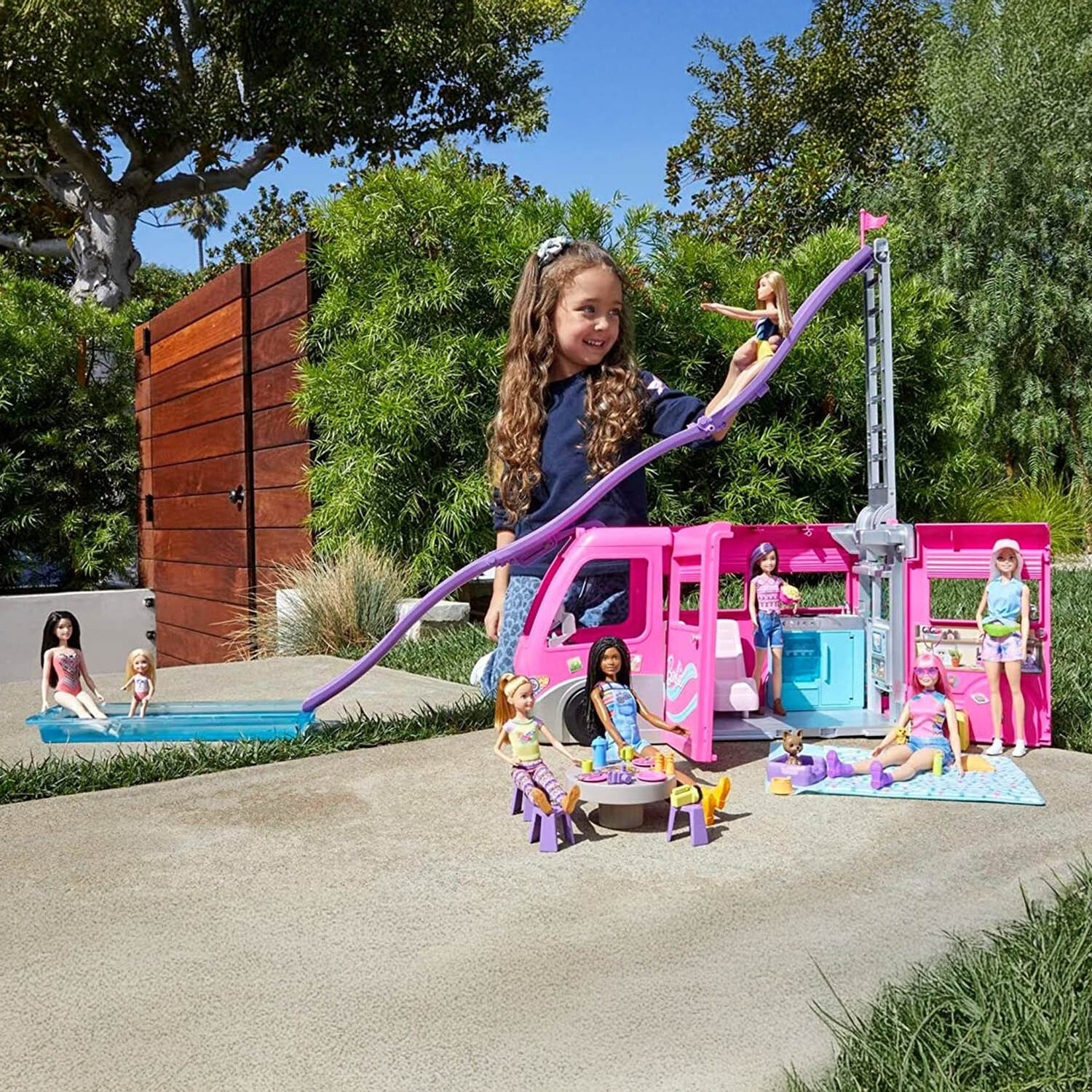 Barbie DreamCamper with 60 Plus Barbie Accessories