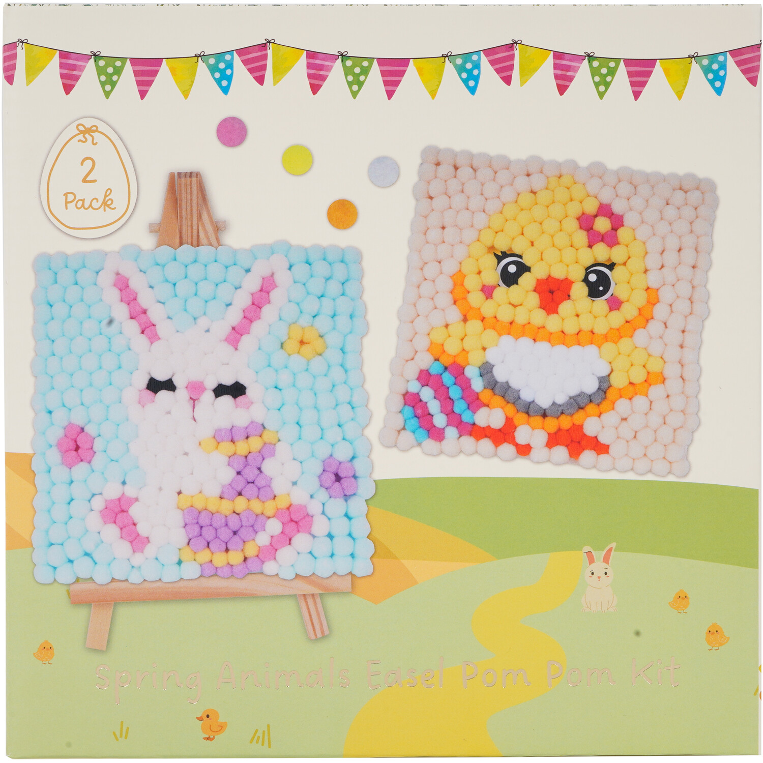 Spring Animals Easel Pom Pom Kit