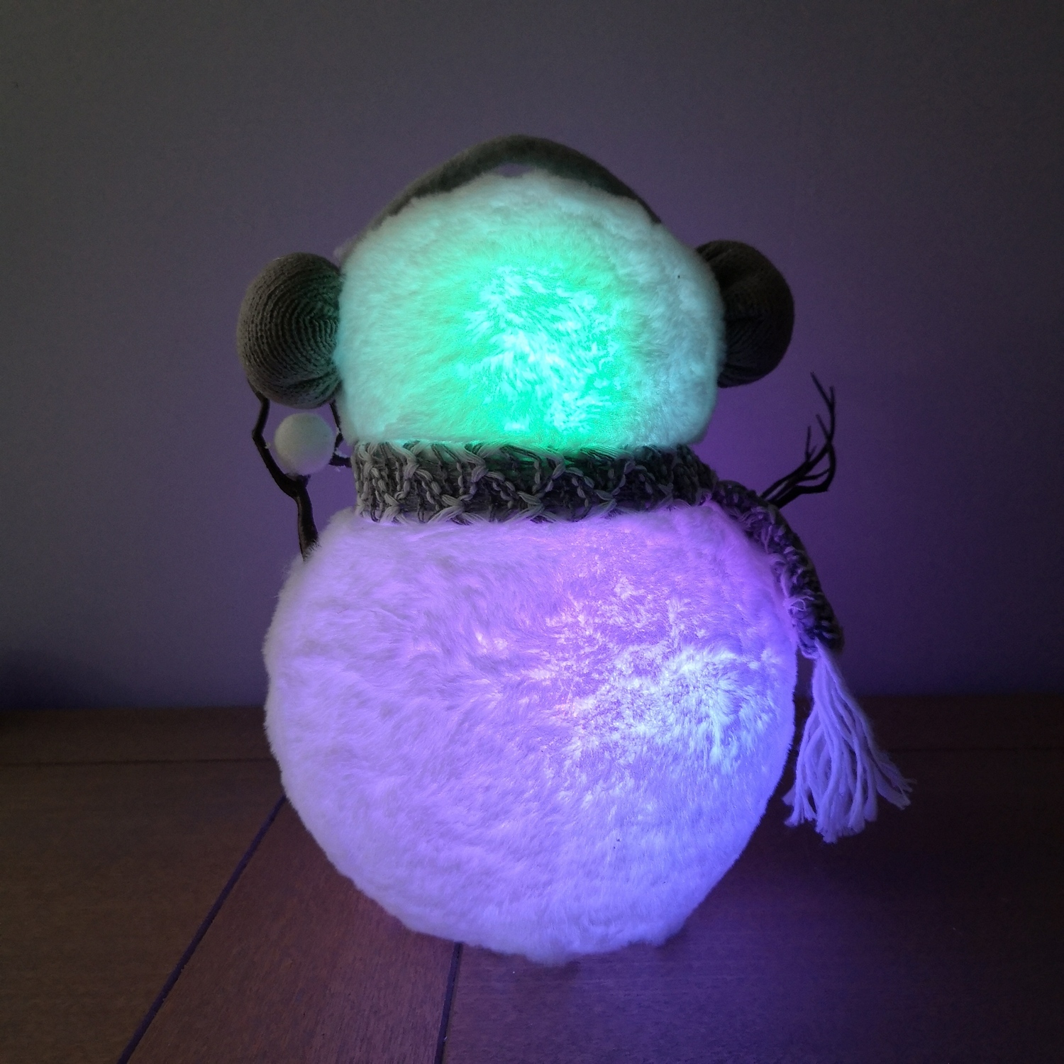 26cm Battery Operated LED Lit Snowman Christmas Decoration