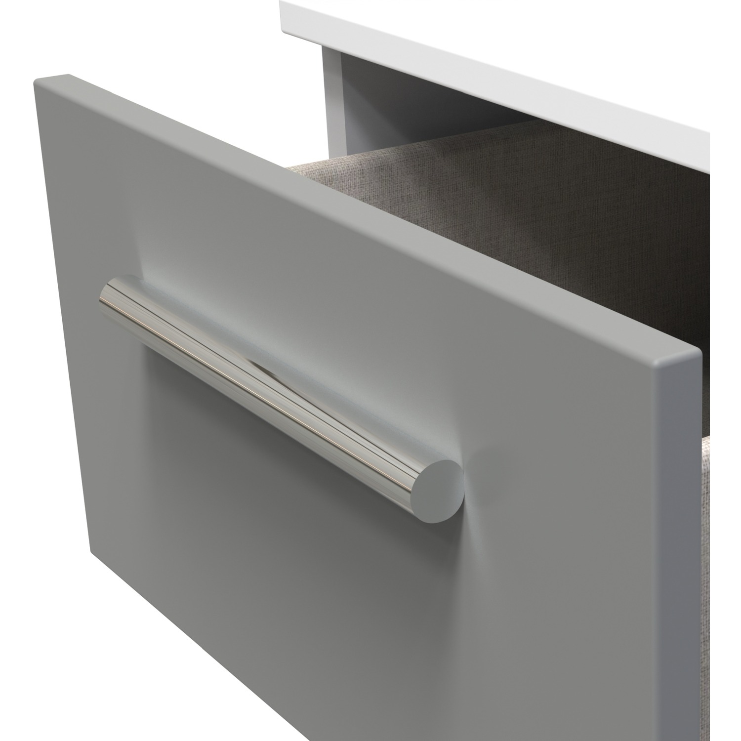 Contrast Ready Assembled 2 Drawer Bedside